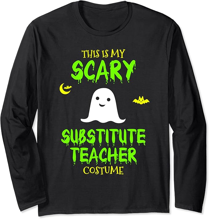 Scary Substitute Teacher Costume Halloween Lazy Easy Long Sleeve T scary-substitute-teacher-costume-halloween-lazy-easy-long-sleeve-t